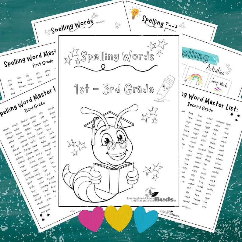 Spelling Words for First, Second and Third Graders- Elementary Spelling ...