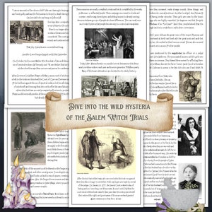 History Study Unit- the Salem Witch Trials Homeschool Curriculum Study ...
