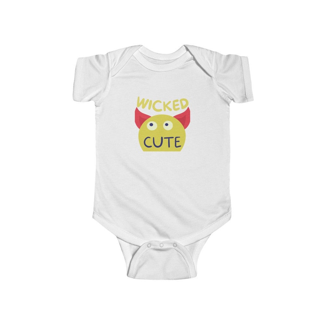 Wicked Cute Onesie Cute and Colorful Design on White - Etsy