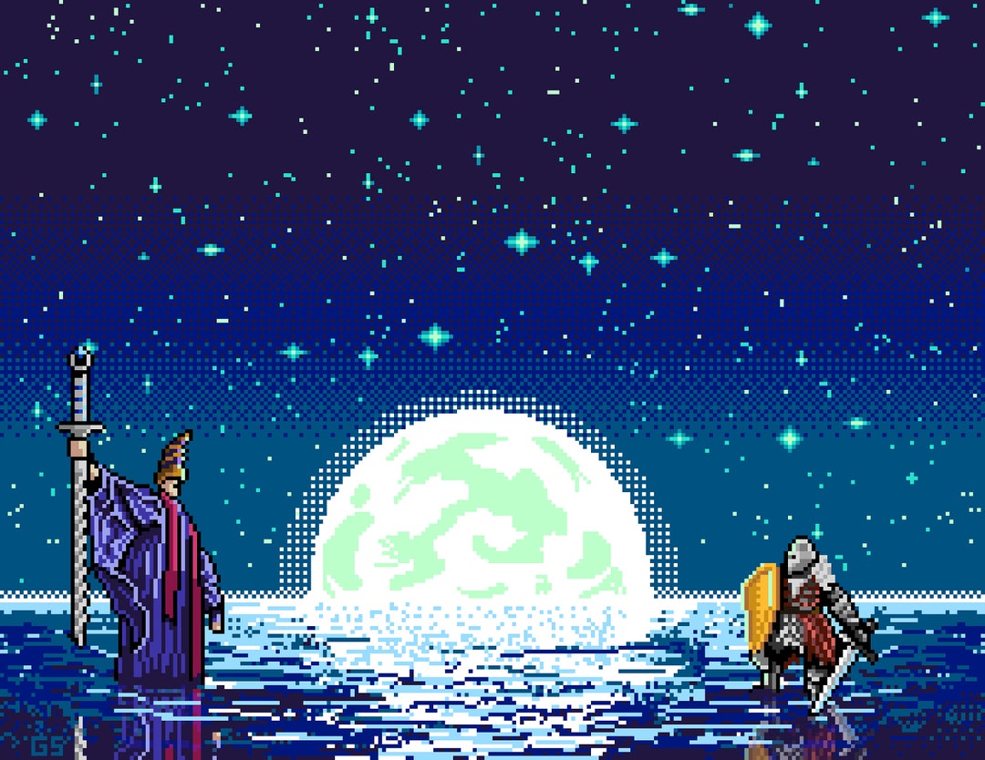 Elden Ring Rennala Fight Pixel Art 11"x14" Matte Print / 8.5" X 11 ...