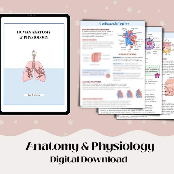 Anatomy and Physiology Notes Template - Etsy