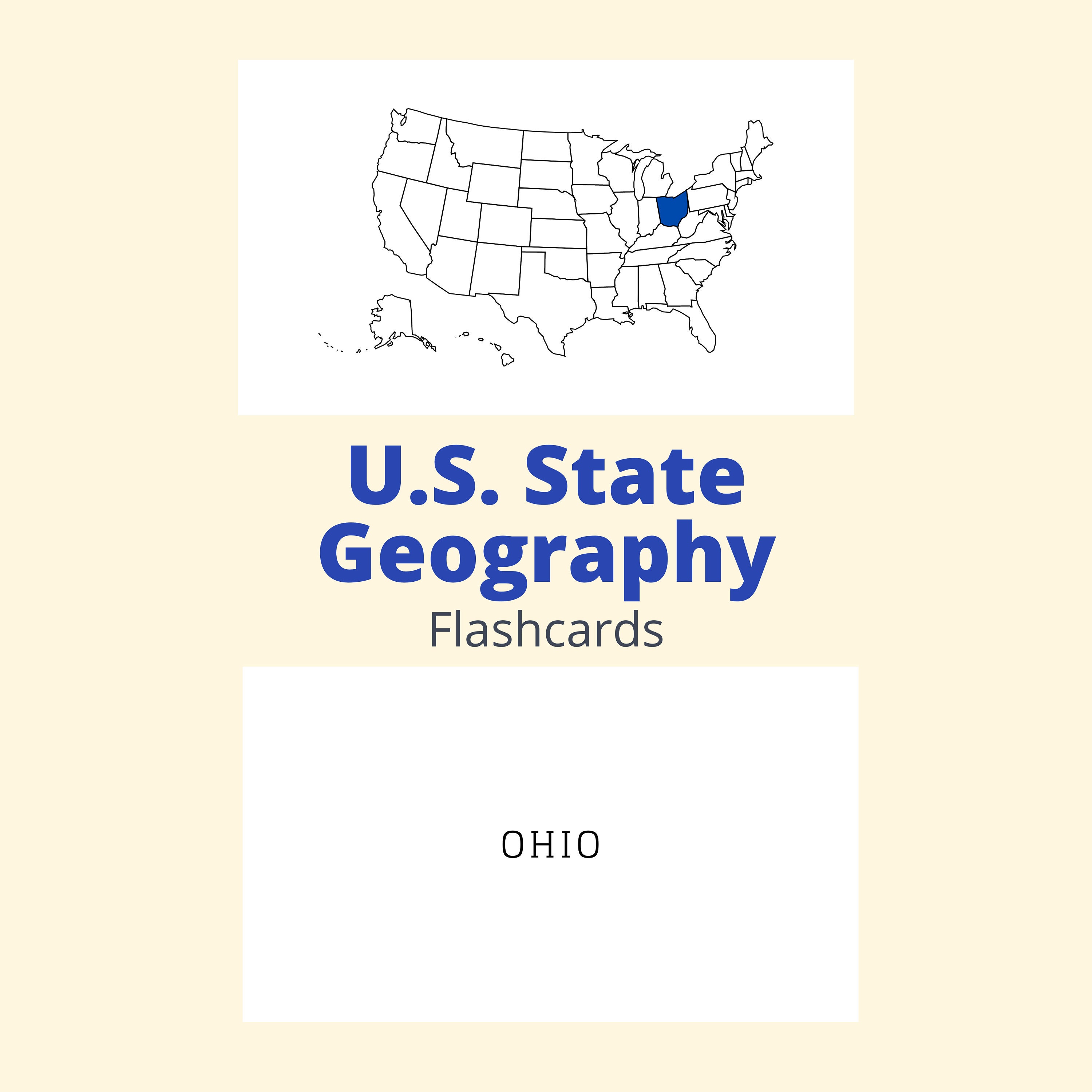 Flashcards - US States Geography - Etsy