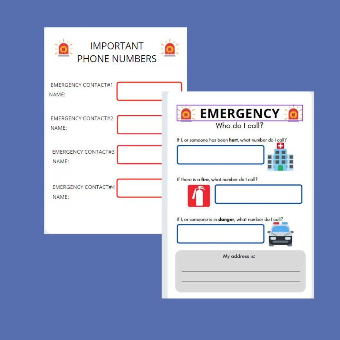 Essential Emergency Contact Sheet for Kids | Safety Guide for Parents ...