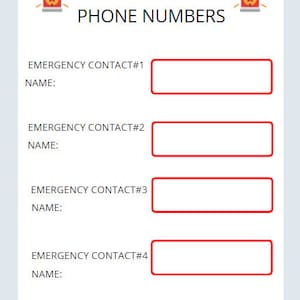 Essential Emergency Contact Sheet for Kids | Safety Guide for Parents ...