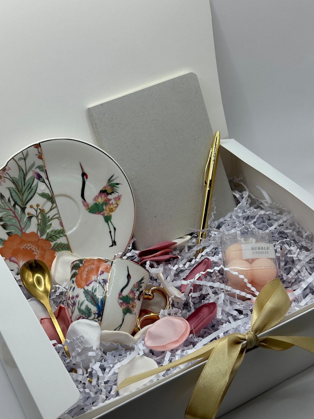 Gift Box With Espresso Cup and Saucer - Orange Blossom - Etsy