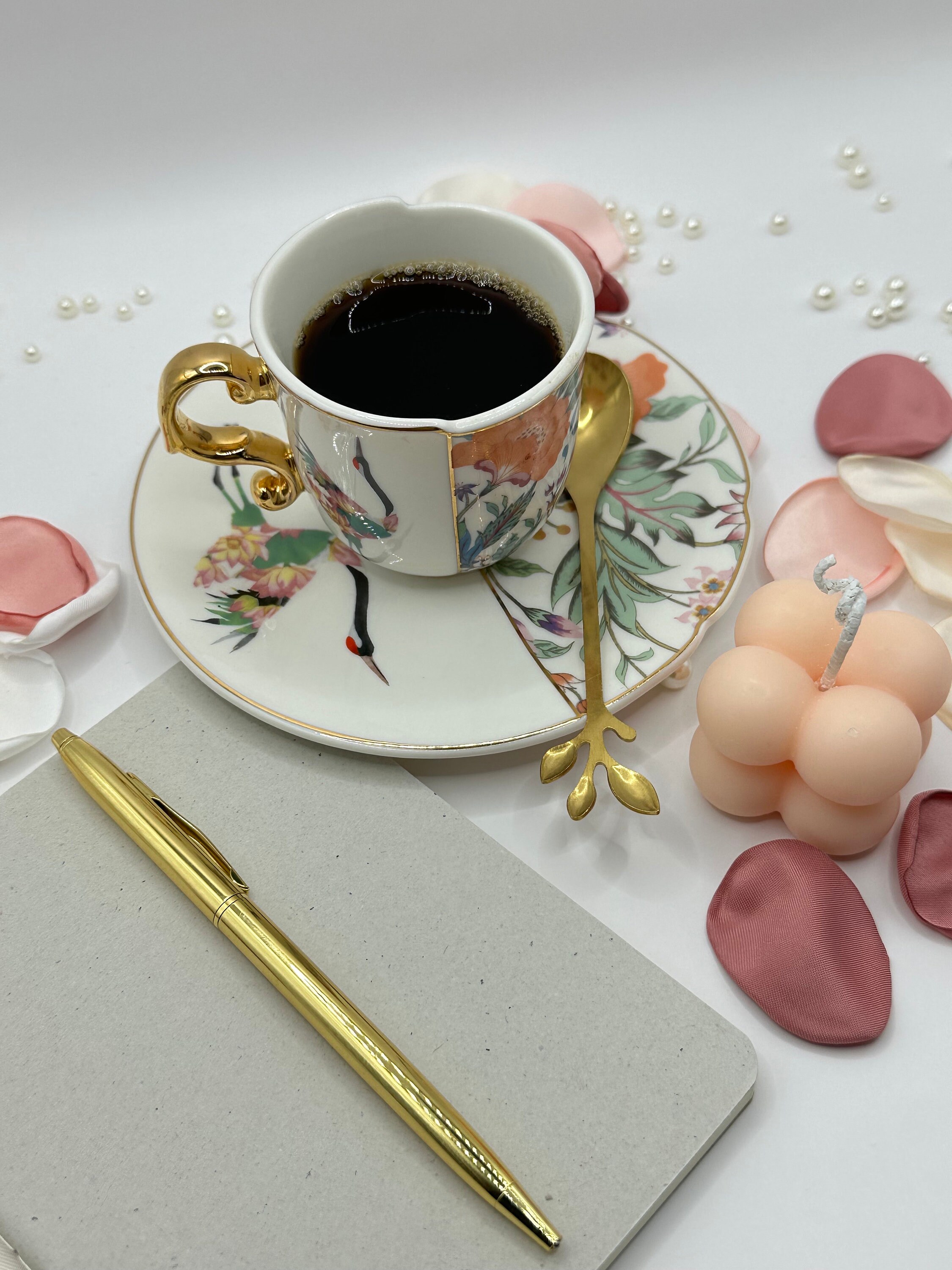Gift Box With Espresso Cup and Saucer - Orange Blossom - Etsy
