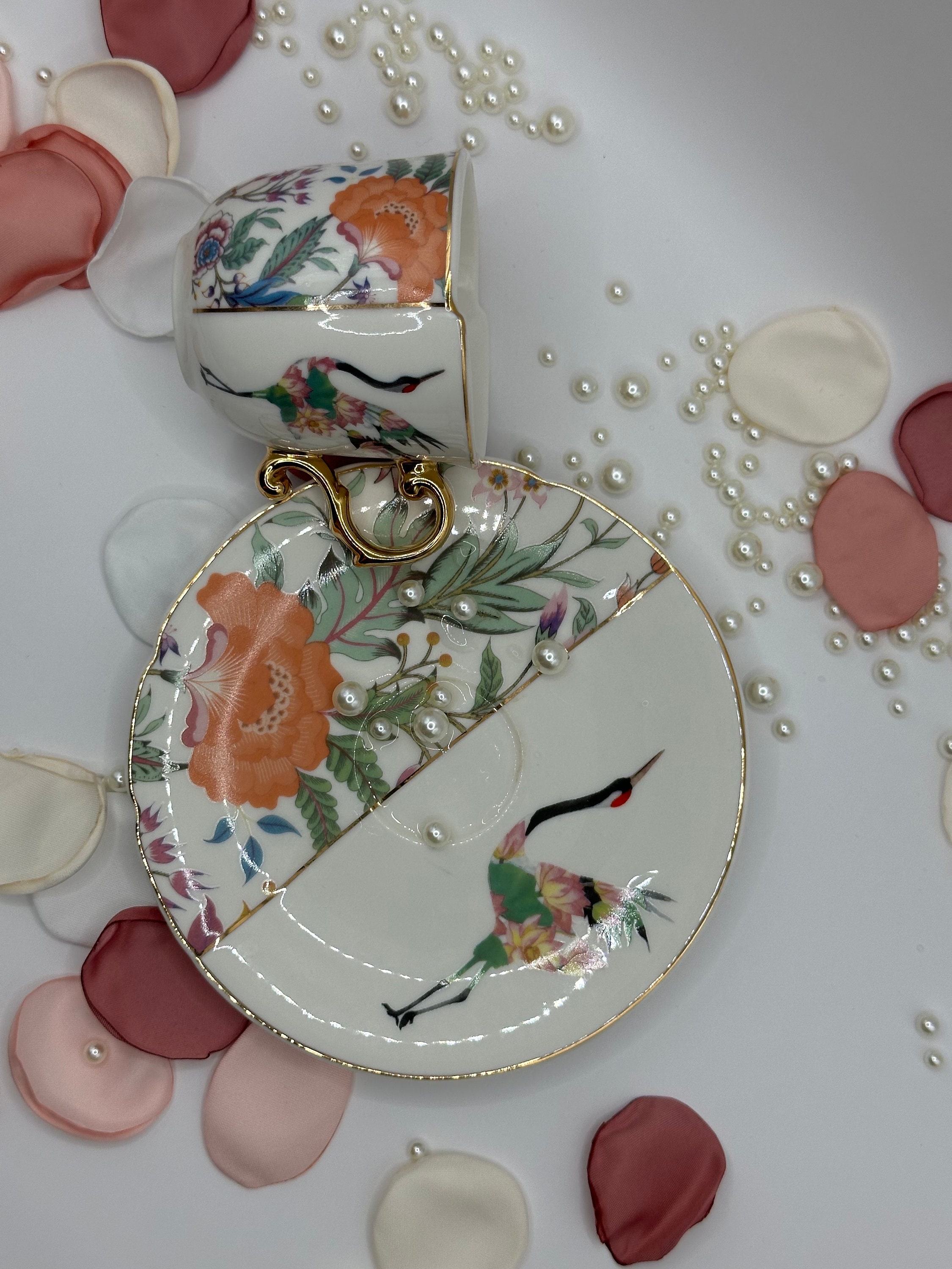 Gift Box With Espresso Cup and Saucer - Orange Blossom - Etsy