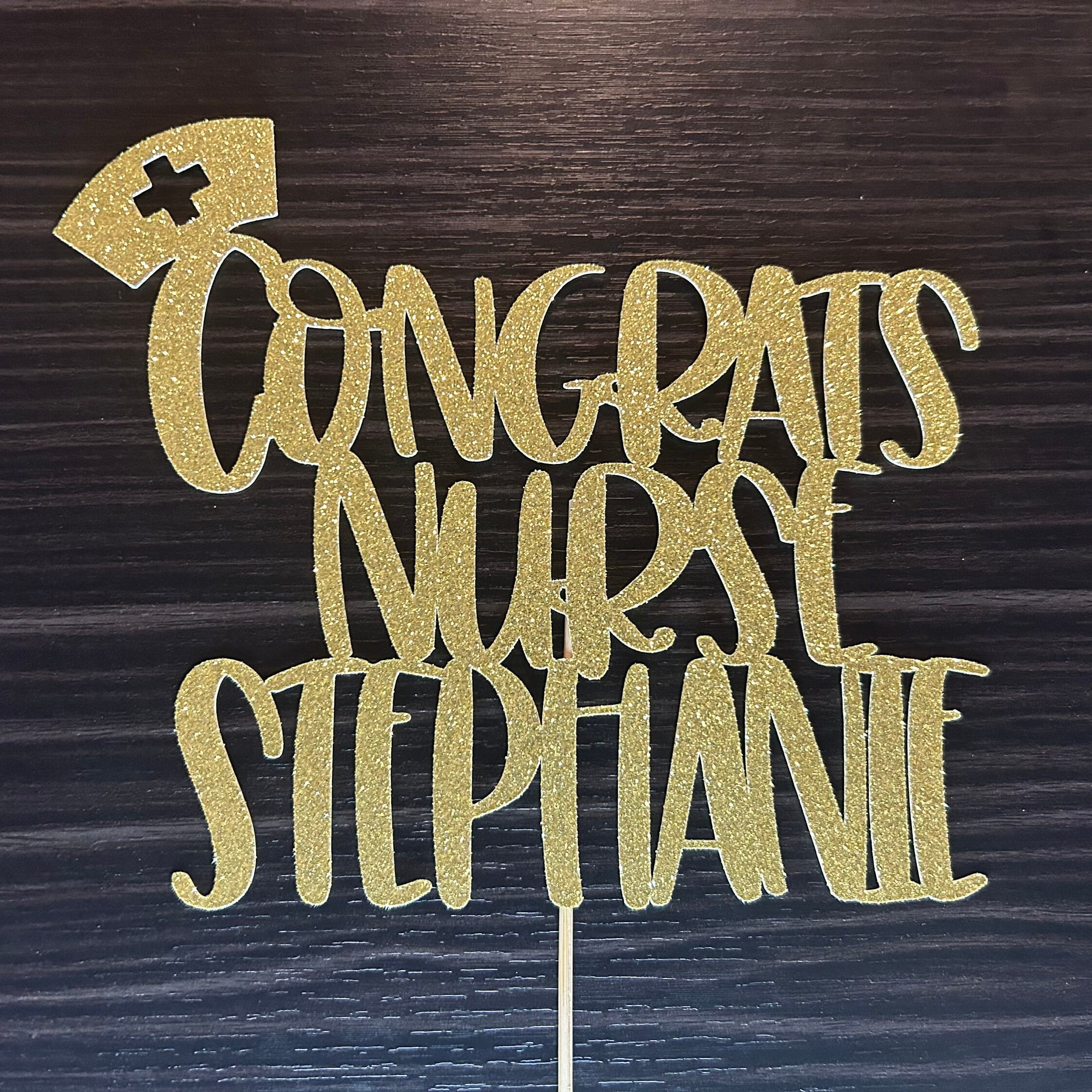 Congrats Nurse Cake Topper, Personalized Nurse Cake Topper, Grad Nurse ...