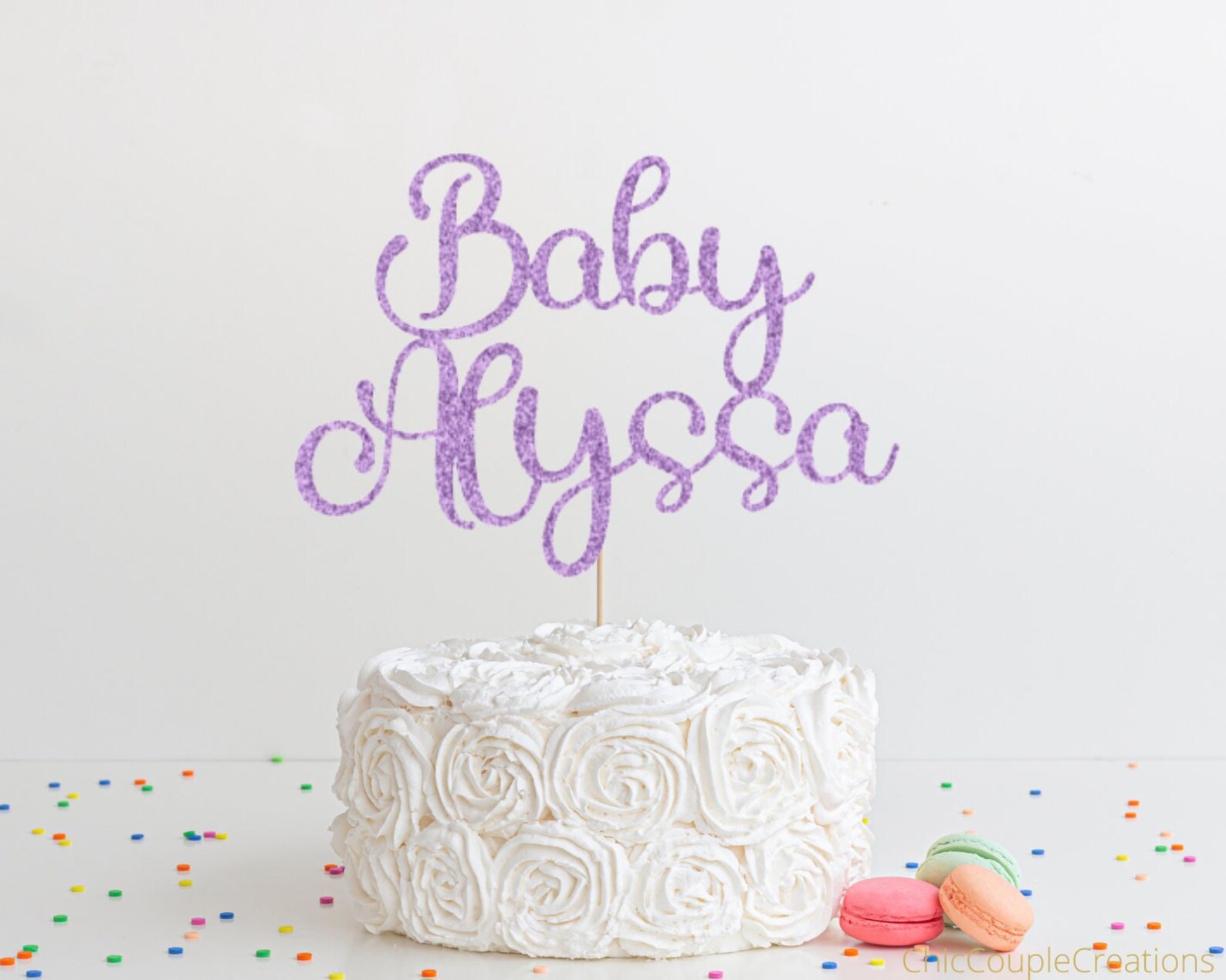 Personalized Baby Name Cake Topper, Cake Topper for a Baby Shower ...