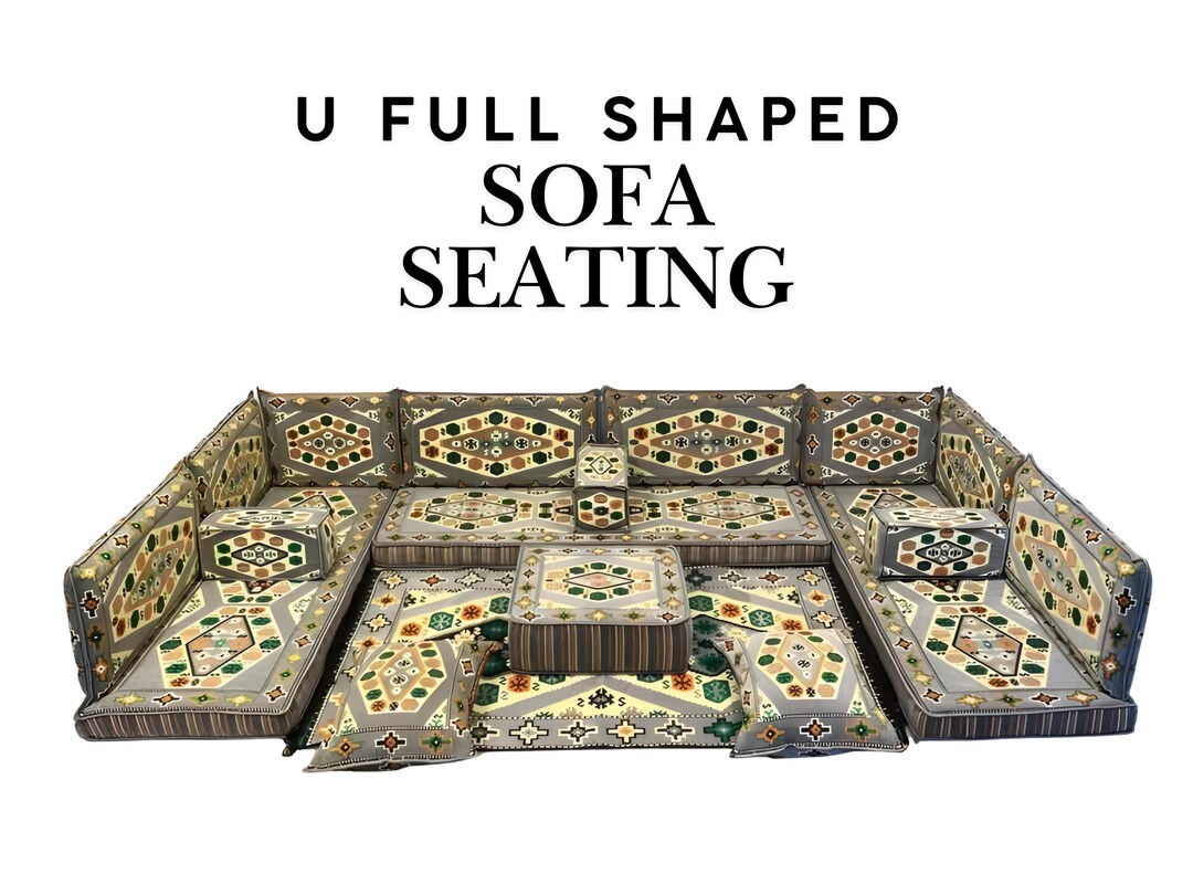 Oriental Arabic Majlis Floor Sofa, U Shape Modular Kilim Seating - Etsy