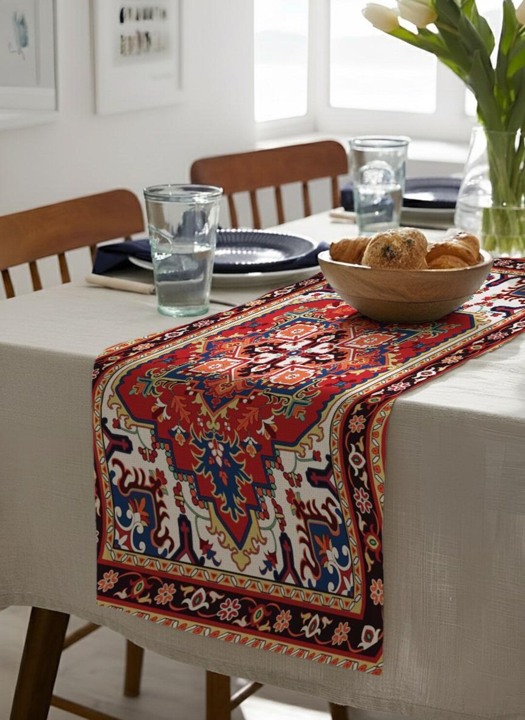 Oriental Design, Mediterranean Decor, Anatolian Print, Tablecloth ...