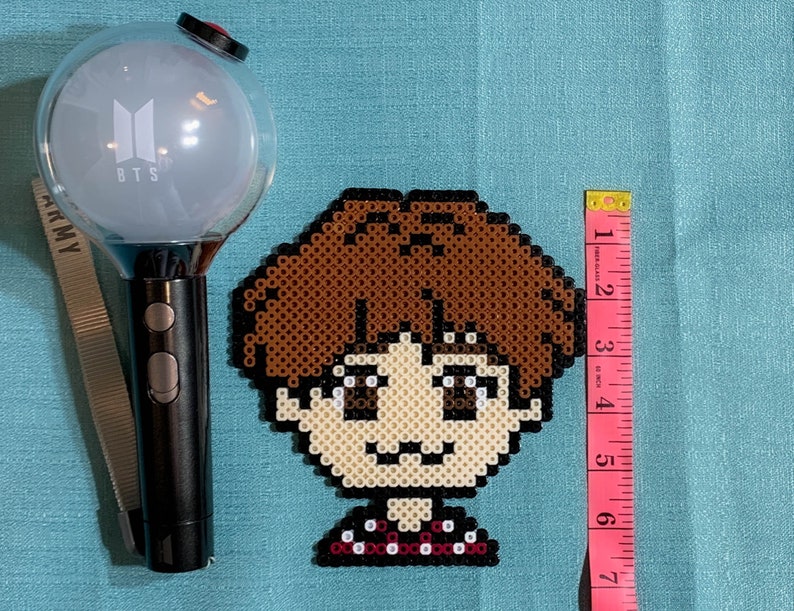 BTS Tiny Tan Dynamite Perler Bead Figures Decor - Etsy UK