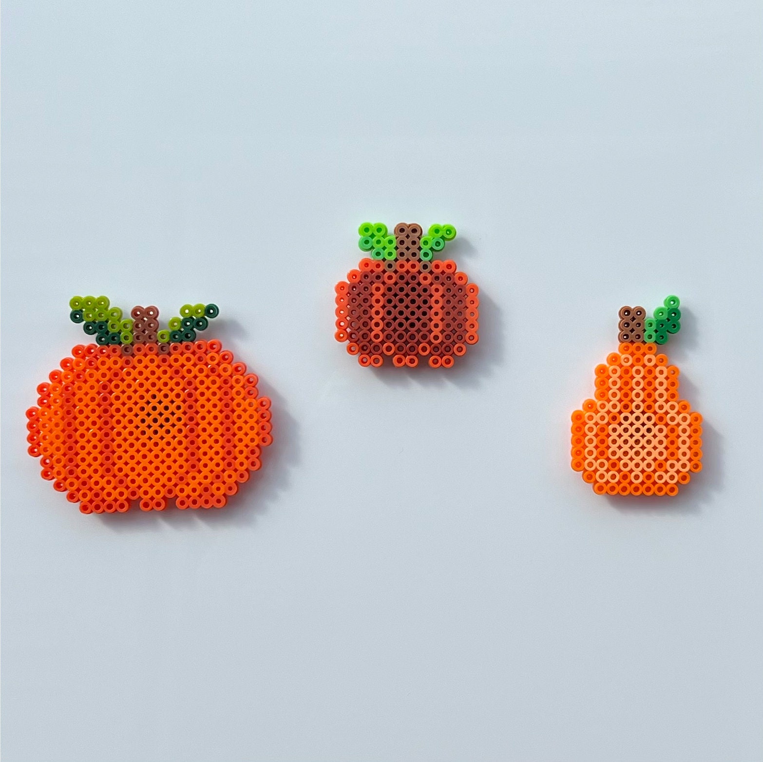 Pumpkin Patch Perler Magnet Set of 3 - Etsy
