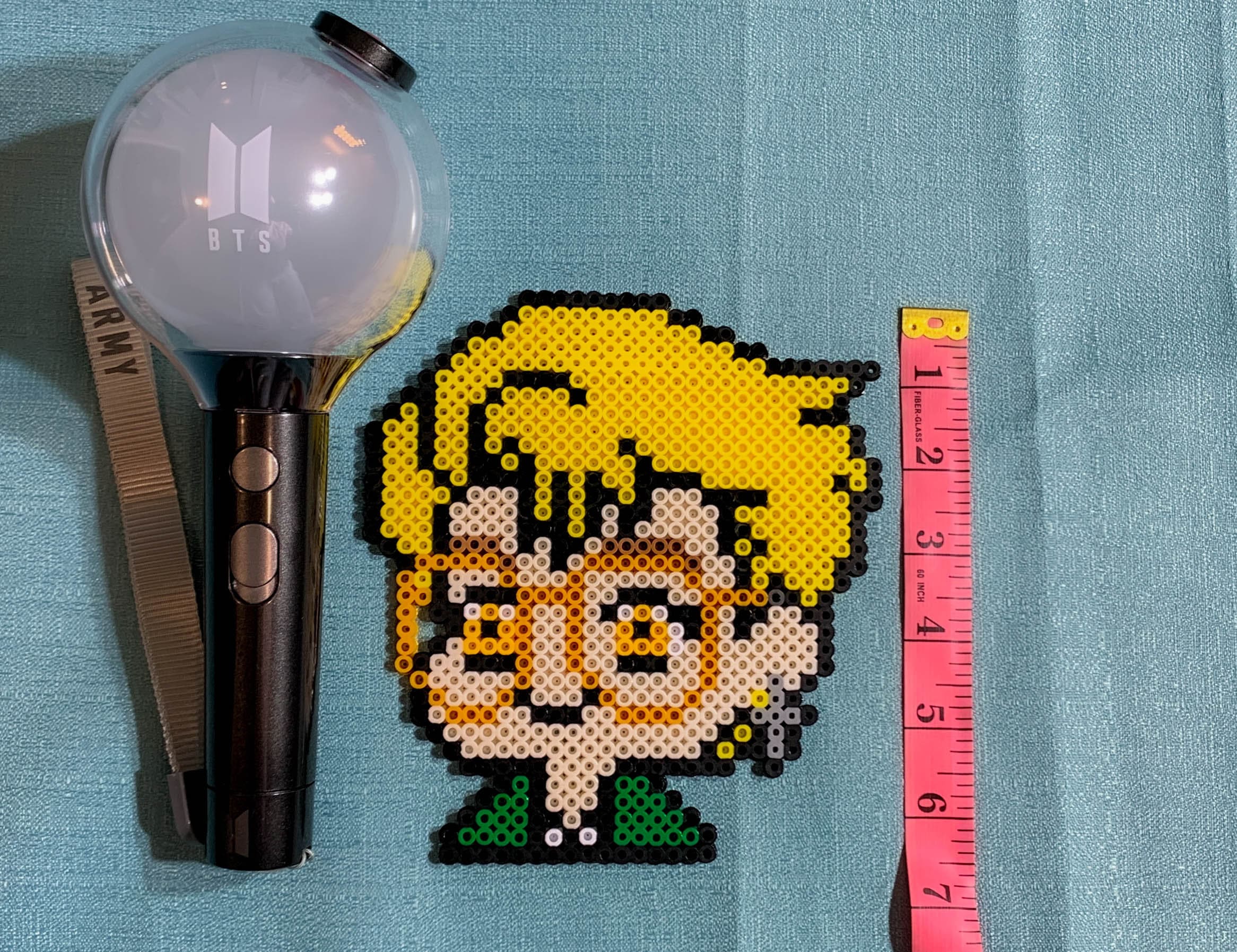 BTS Tiny Tan Dynamite Perler Bead Figures Decor - Etsy UK