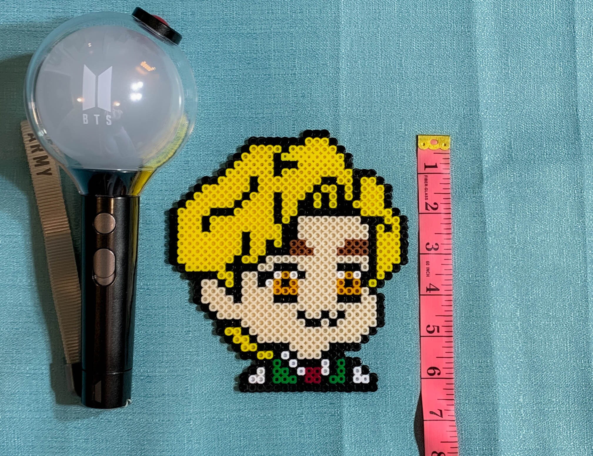 BTS Tiny Tan Dynamite Perler Bead Figures Decor - Etsy UK