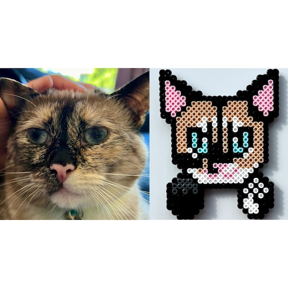 Custom Pet Animal Portrait Perler Bead Magnet - Etsy