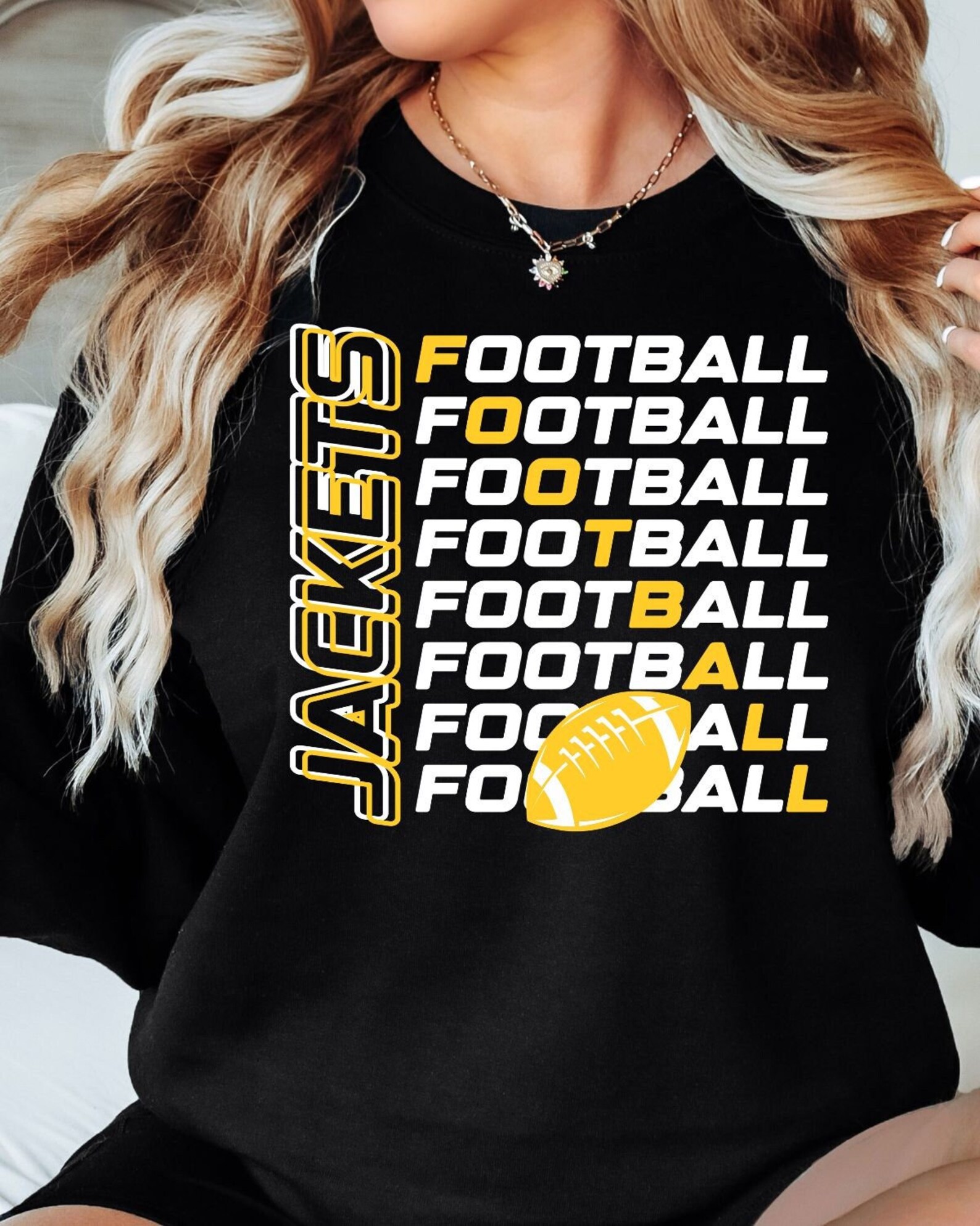 Yellowjacket Mascot Logo Shirt Custom Football Mom Shirt Football Team ...