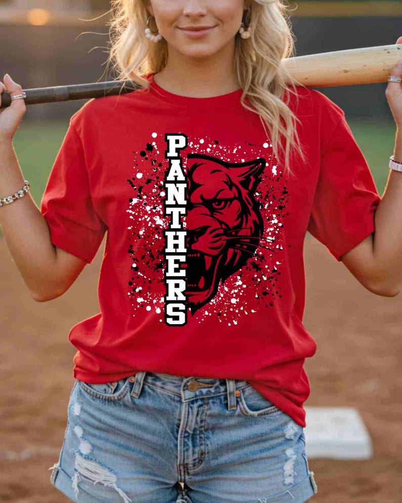 Panthers Shirt Panther Logo Shirt Custom Mascot Shirt School Spirit ...