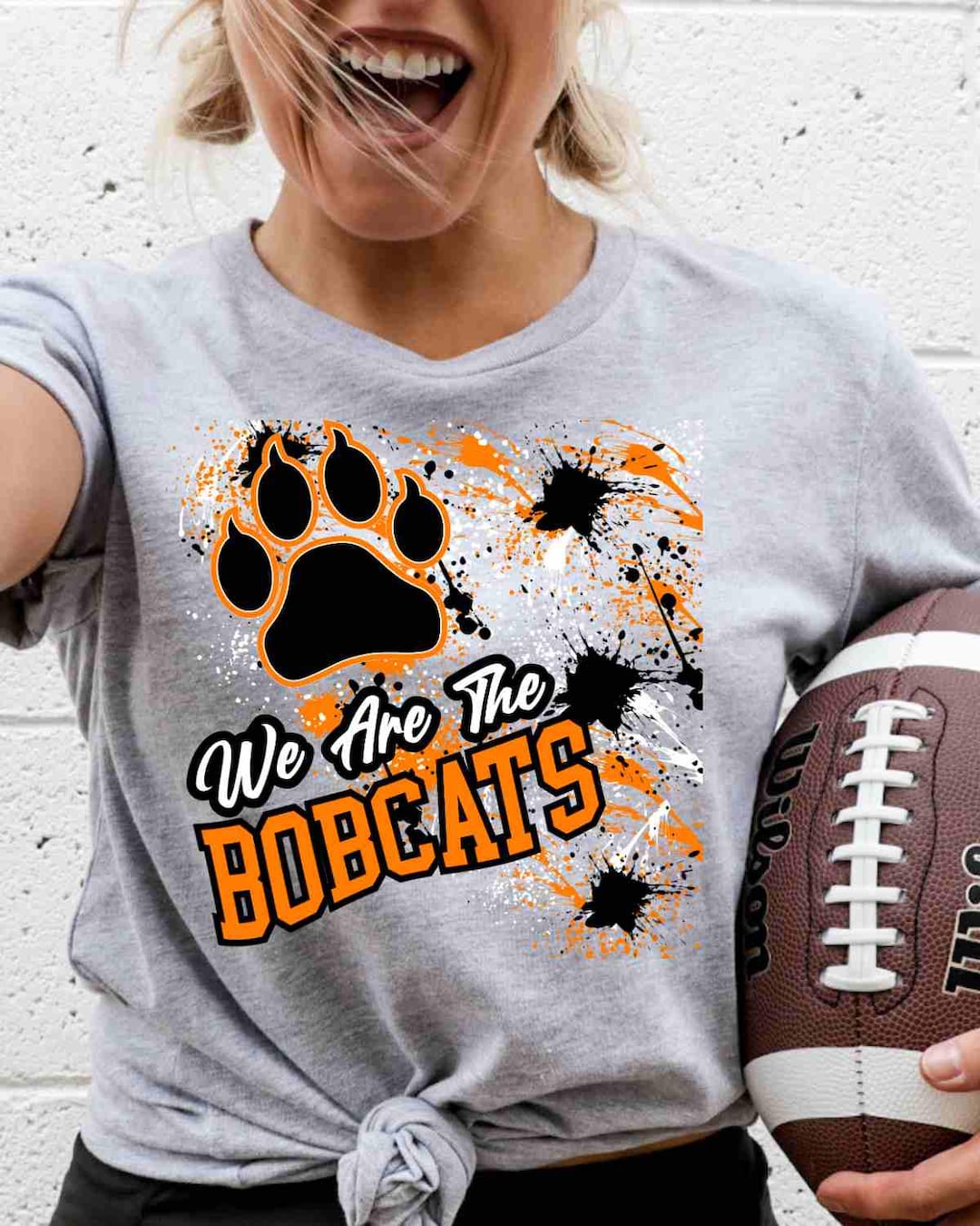 Bobcats Shirt Custom Mascot Shirt School Spirit Shirt Bobcat Pride Tshirt Sports Shirts Splatter ...