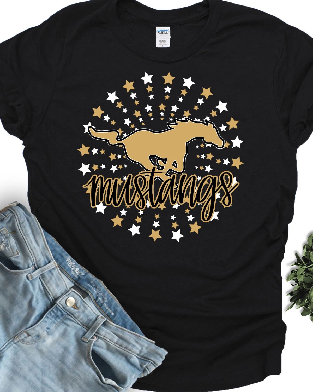 Mustangs Shirt, Custom School Mascot Shirt, School Spirit Shirt, Mascot ...
