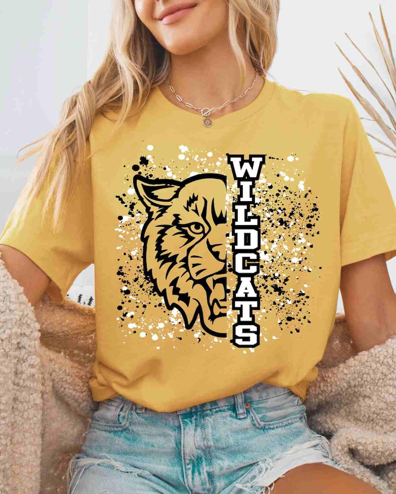 Wildcats Shirt Wildcat Logo Shirt Custom Mascot Shirt School Spirit ...