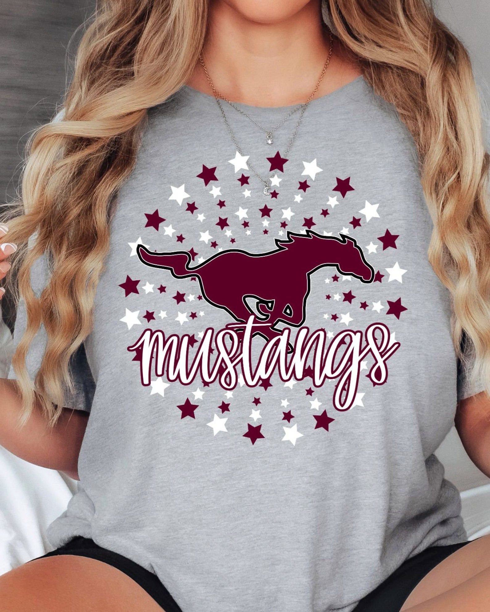 Mustangs Shirt, Custom School Mascot Shirt, School Spirit Shirt, Mascot ...