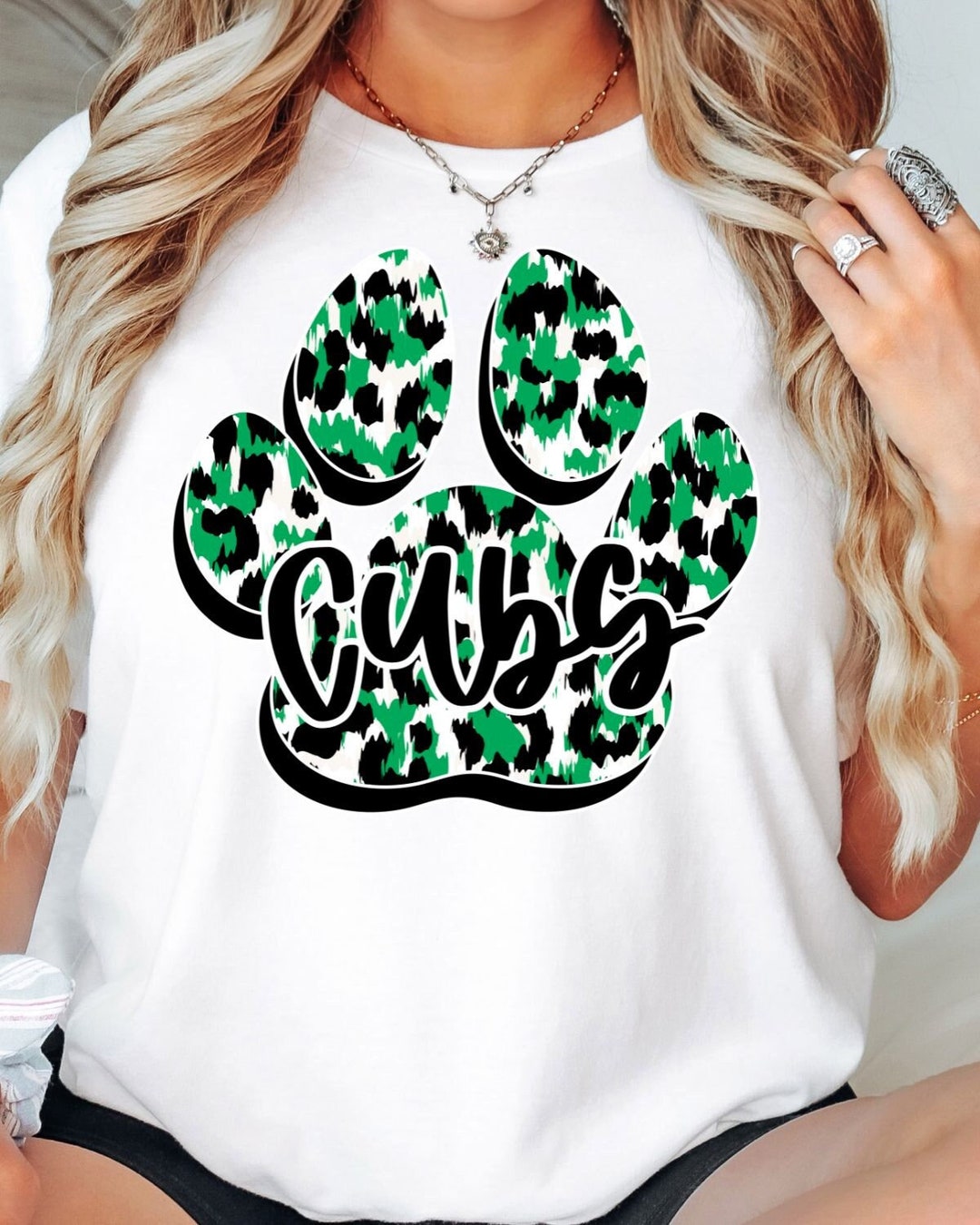 Paw Print Cubs Tshirt School Spirit Tees Baseball Cubs Shirt ...