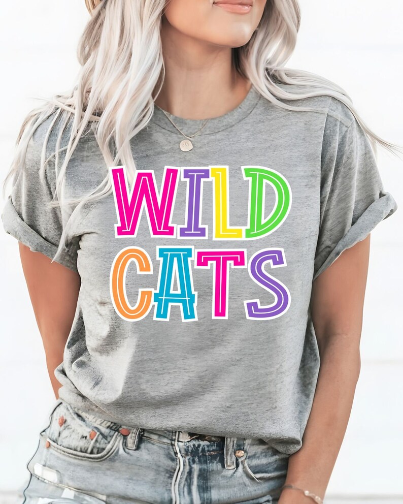 Wildcats Shirt Custom Mascot Tshirt Wildcat Pride Shirt School Spirit ...