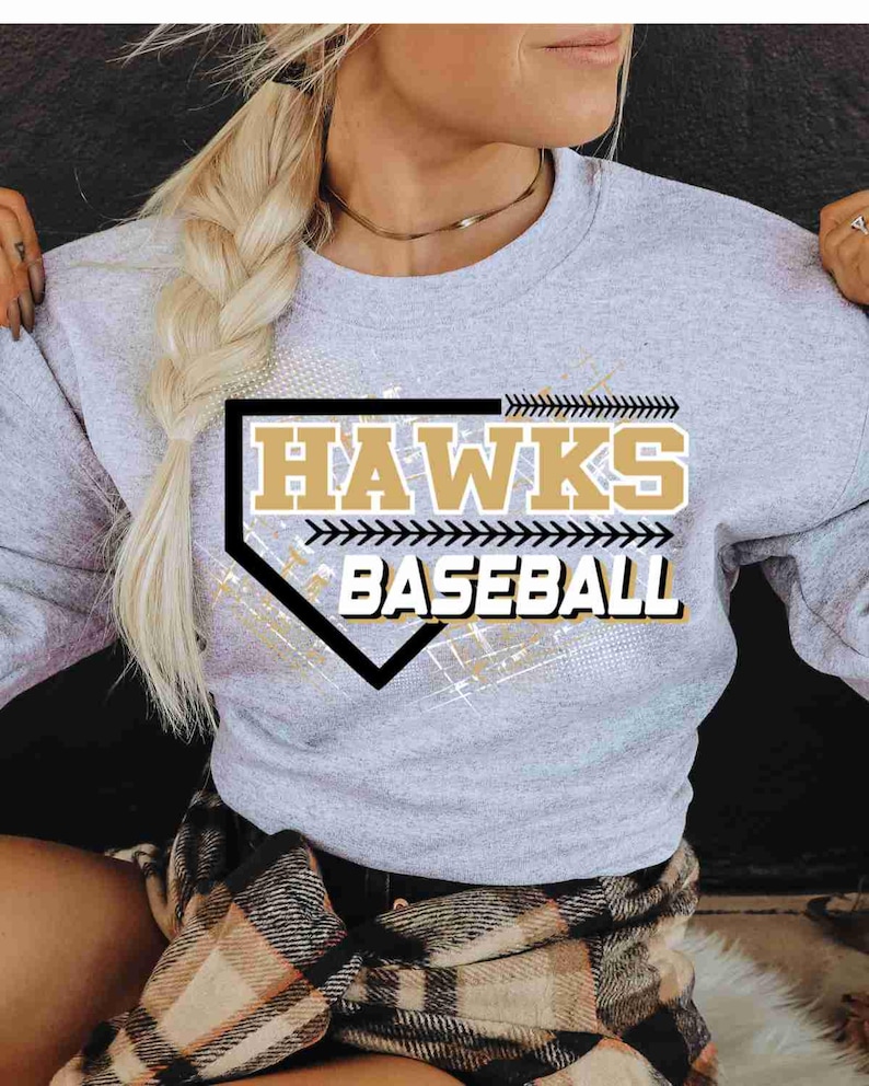 Custom Baseball Shirt Hawks Baseball Shirt Baseball Mom Sweatshirt ...