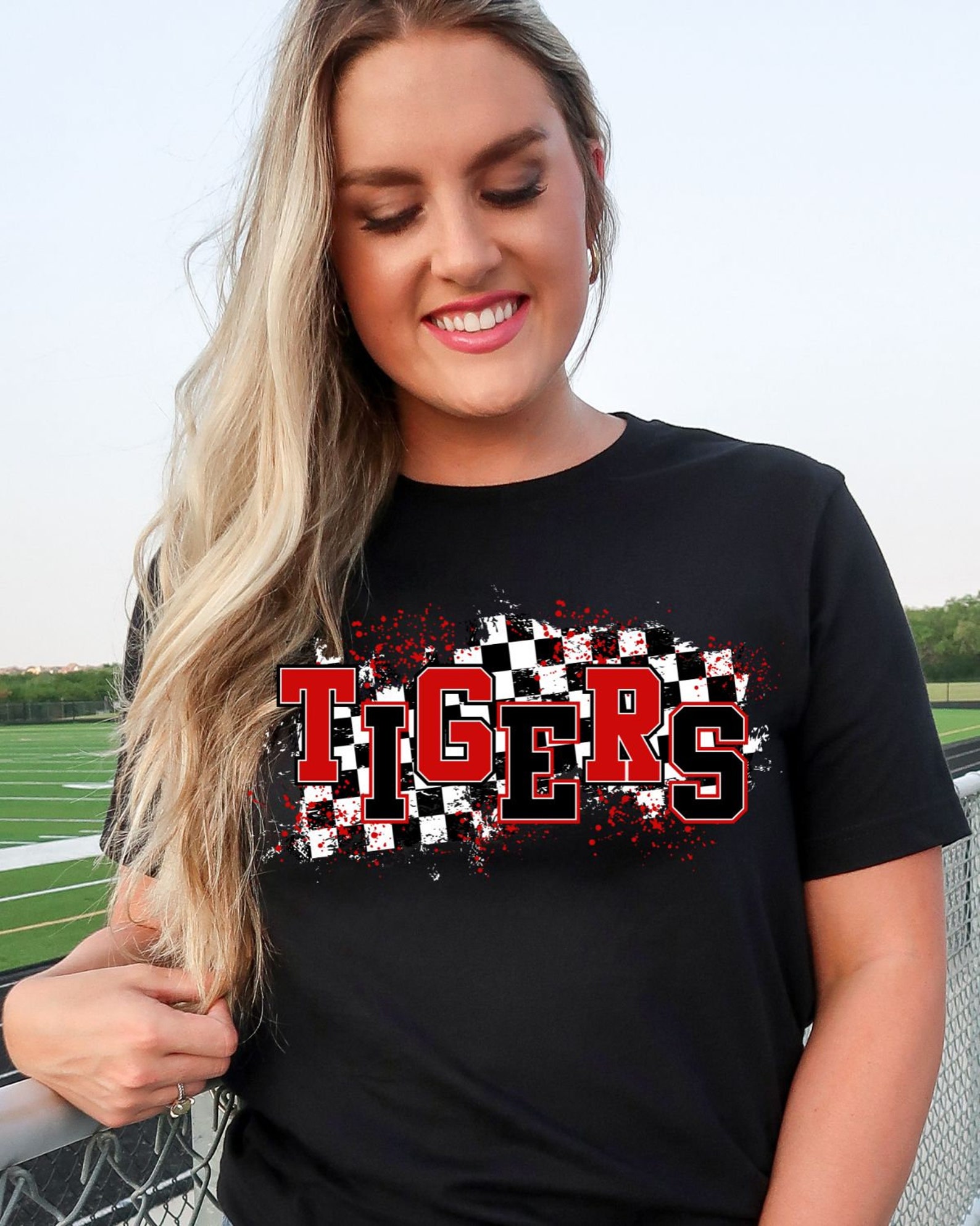 Tigers Shirt, Tiger Checkered Shirt, Tiger Pride Shirt, School Spirit ...