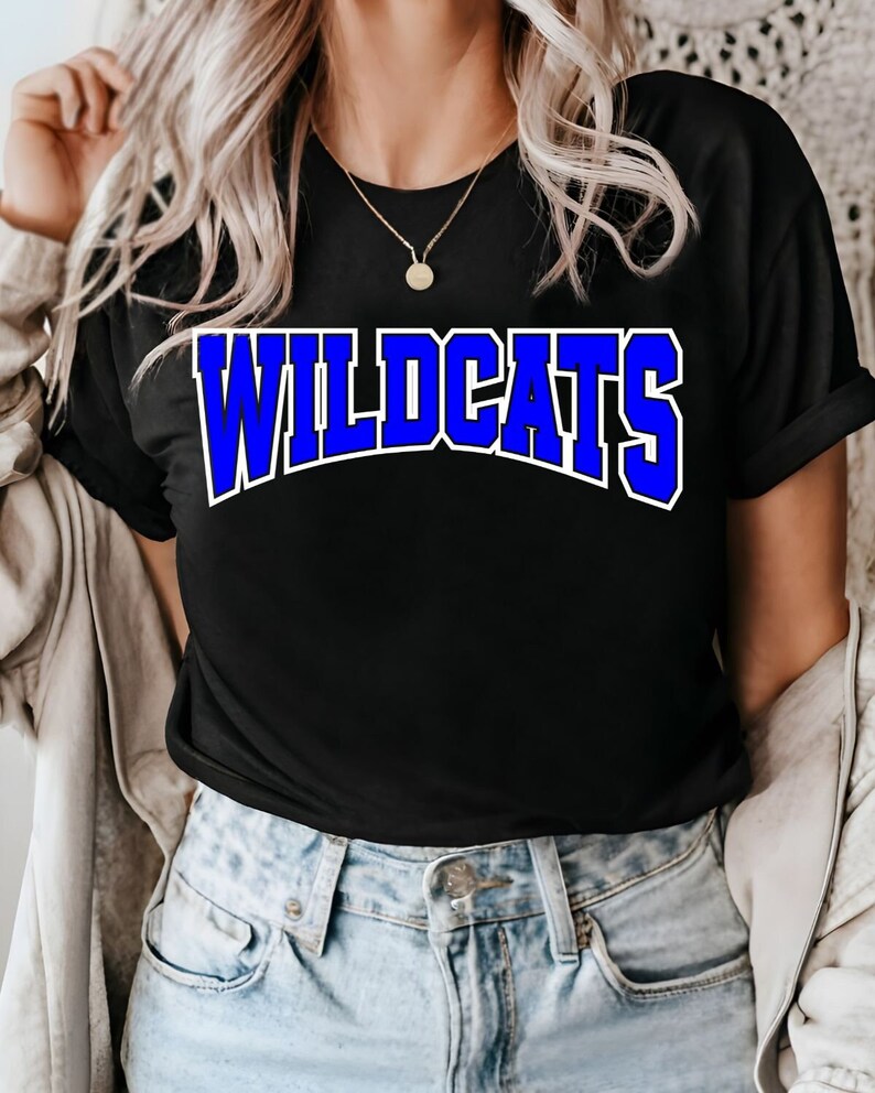 Custom Mascot Shirt Custom School Shirt Wildcats Shirt Custom Team ...
