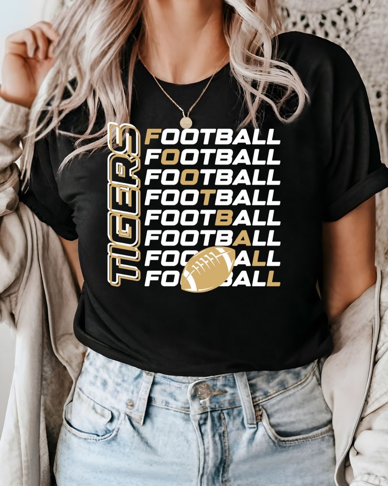 LSU Tiger Football Shirt Tigers Mascot Custom Shirt Football Custom Team Name Shirt Football Mom ...