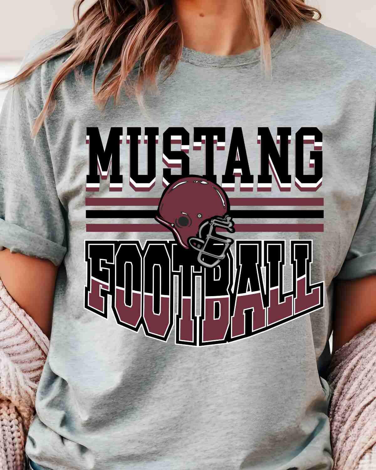 Mustangs Shirt Football Shirt Custom School Mascot Shirt School Spirit ...