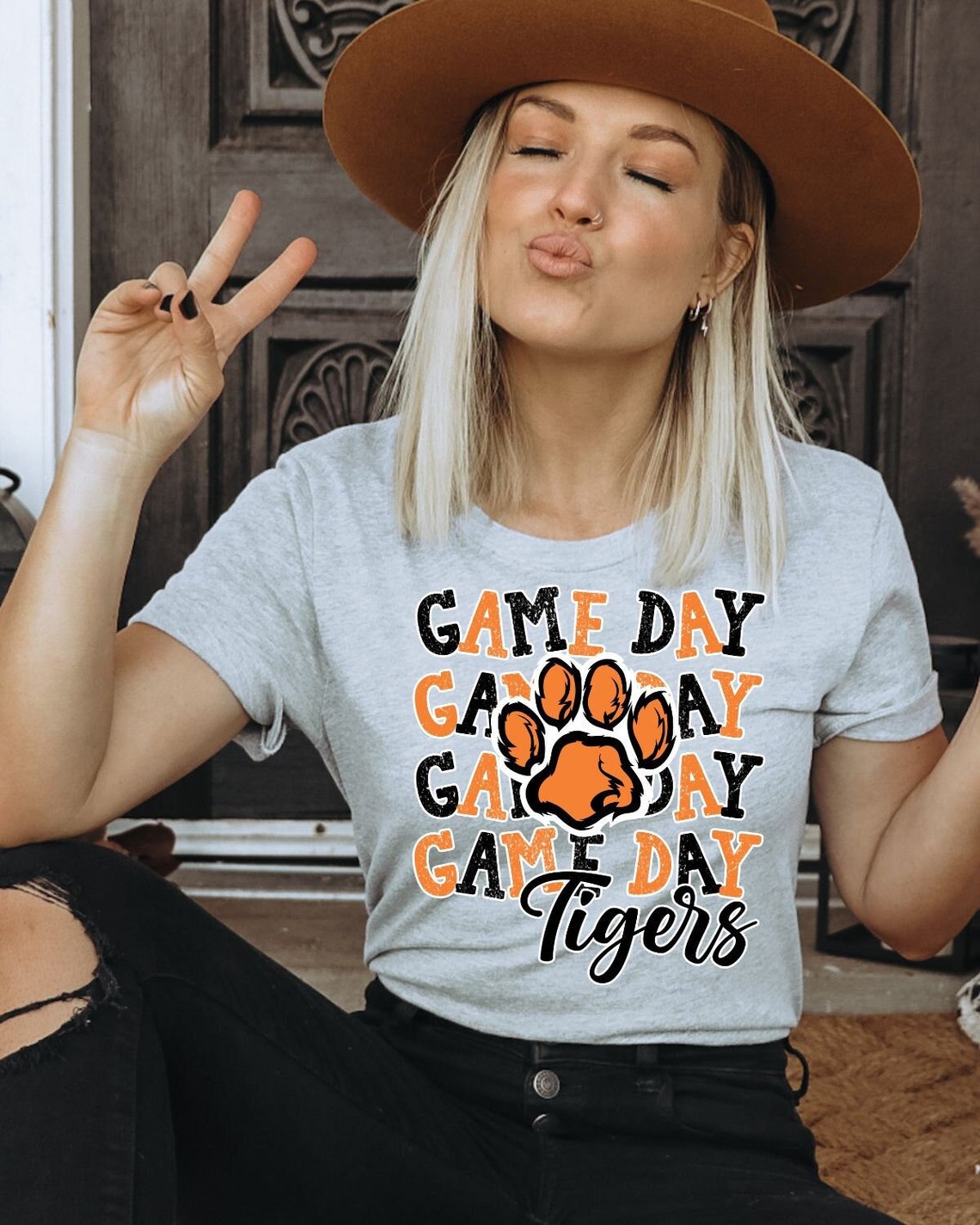 Tiger Football Shirt Game Day Tigers Tshirt Custom Mascot Tee School ...