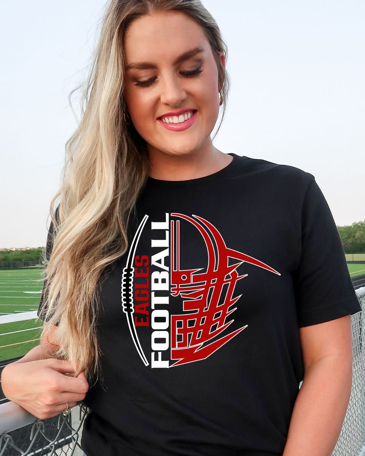 Eagles Football Shirt, Custom Football Helmet Shirt, Personalized ...