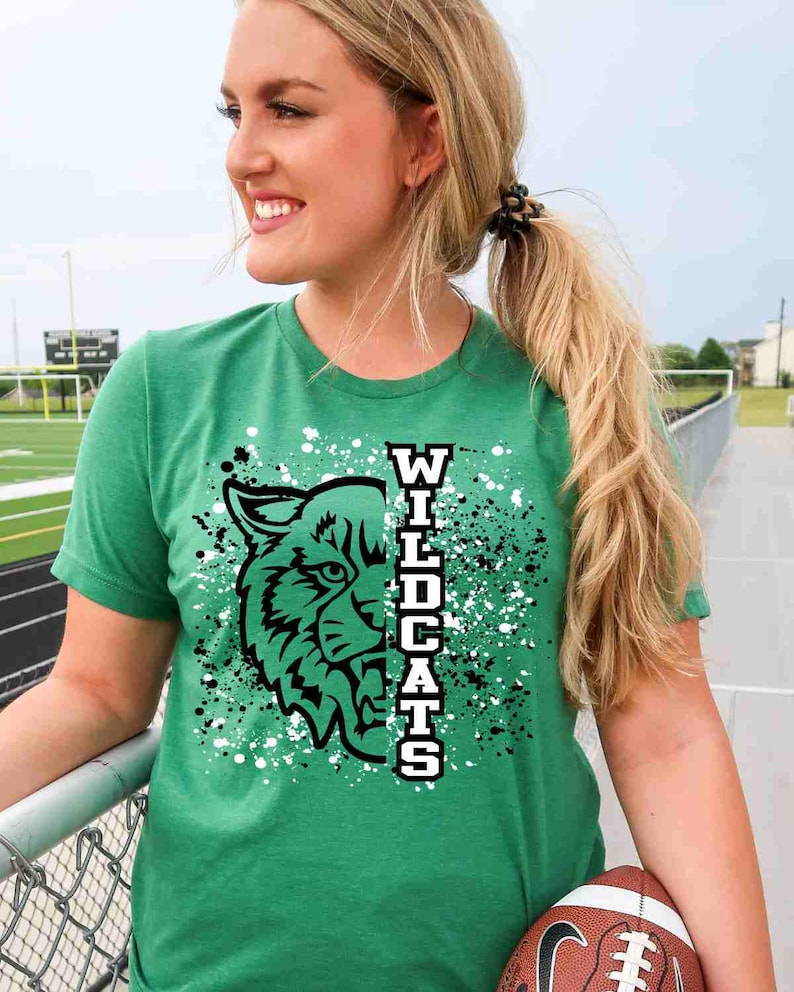 Wildcats Shirt Wildcat Logo Shirt Custom Mascot Shirt School Spirit ...