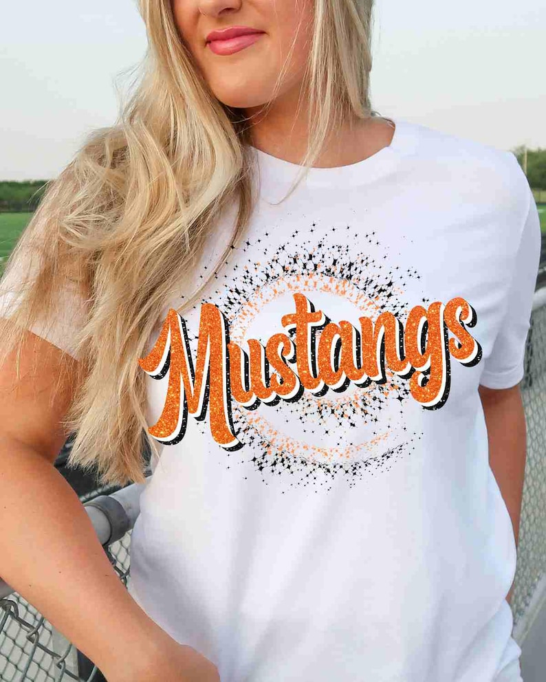 Mustangs Shirt Custom School Mascot Shirt School Spirit Shirt Mascot ...