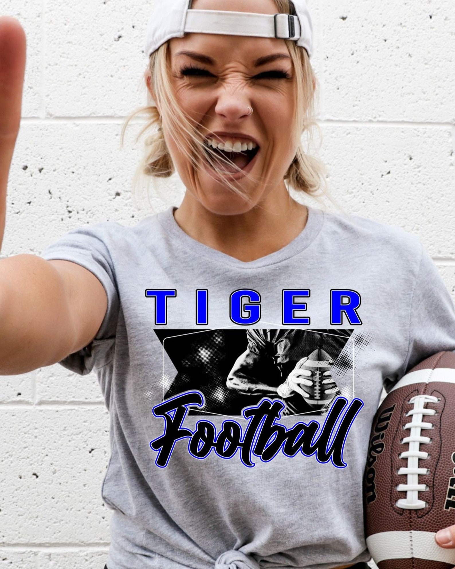 Tiger Football Shirt, Football Graphic Tee, Tigers Shirt, Custom ...