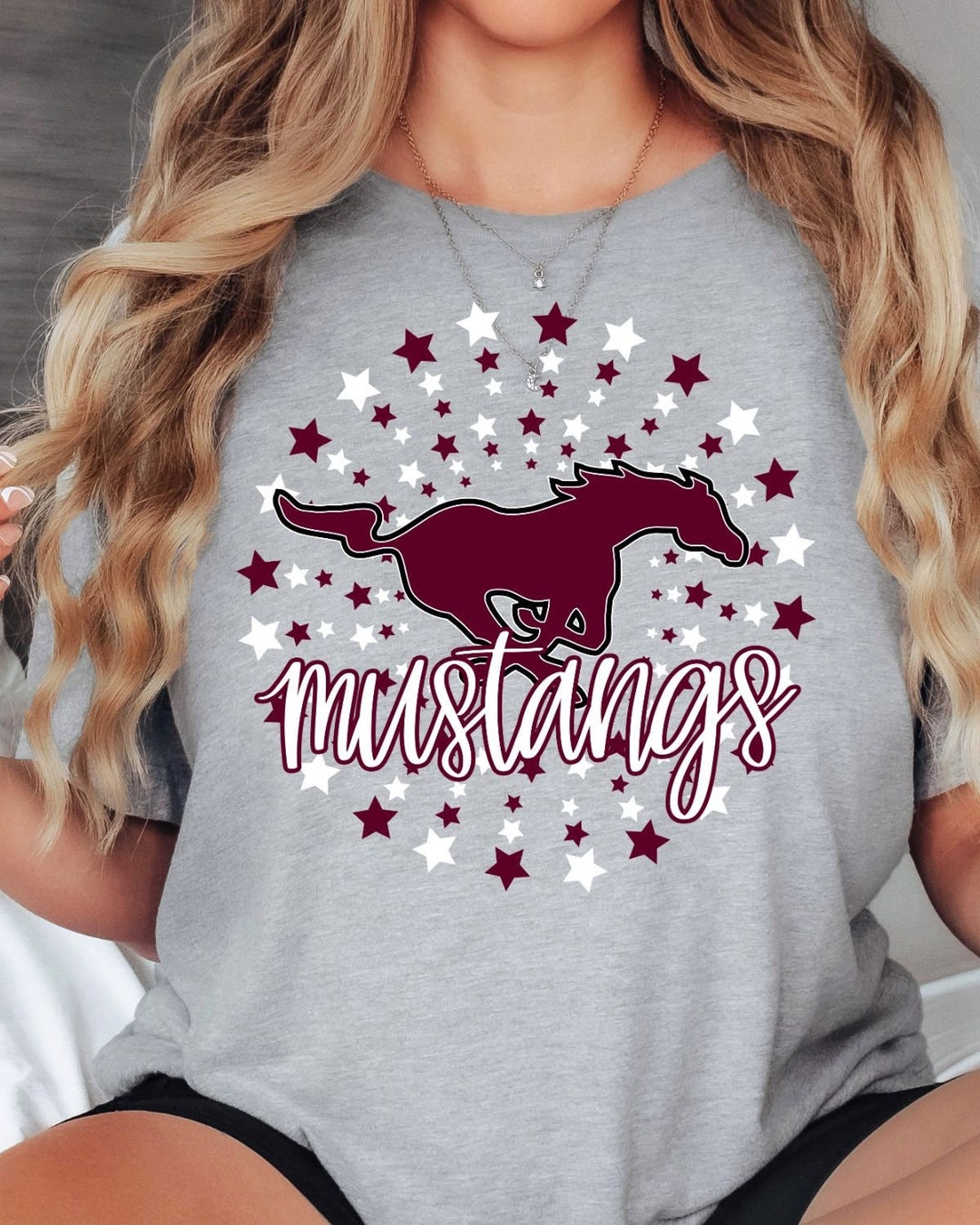 Mustangs Shirt Custom School Mascot Shirt School Spirit Shirt Custom ...