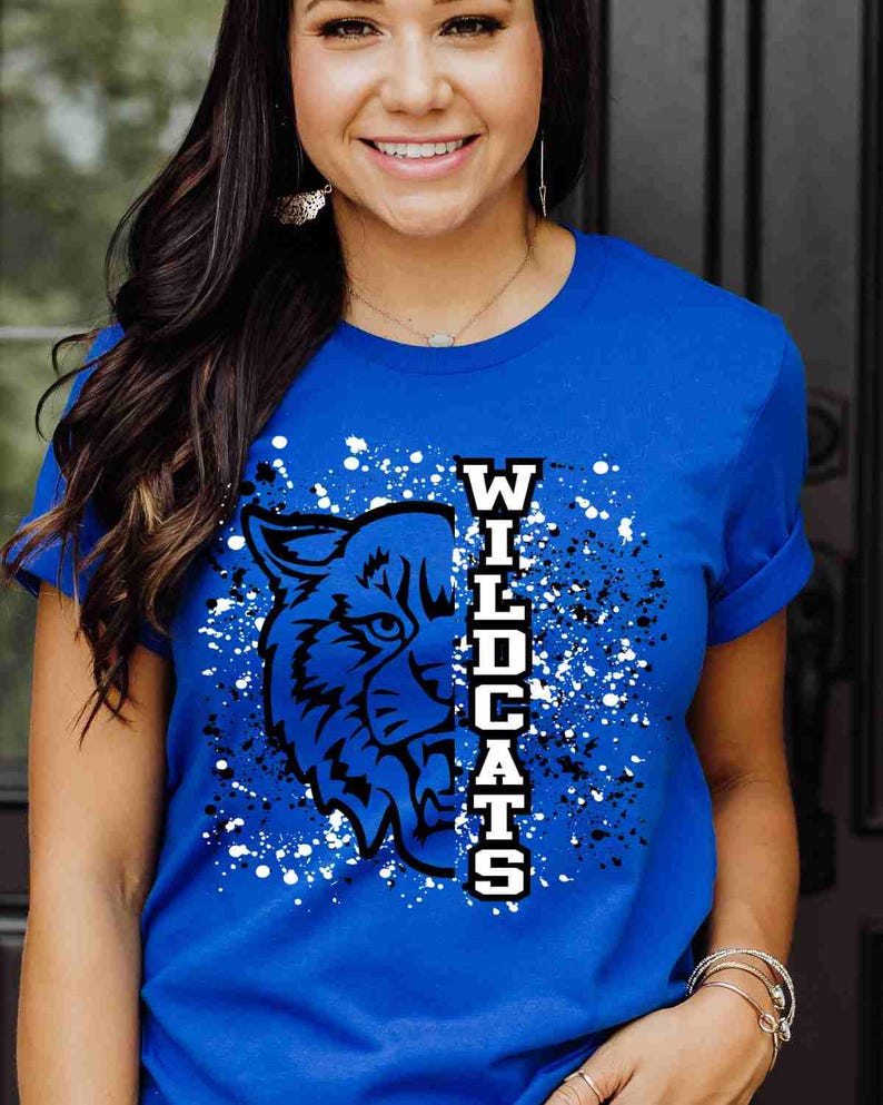 Wildcats Shirt Wildcat Logo Shirt Custom Mascot Shirt School Spirit ...
