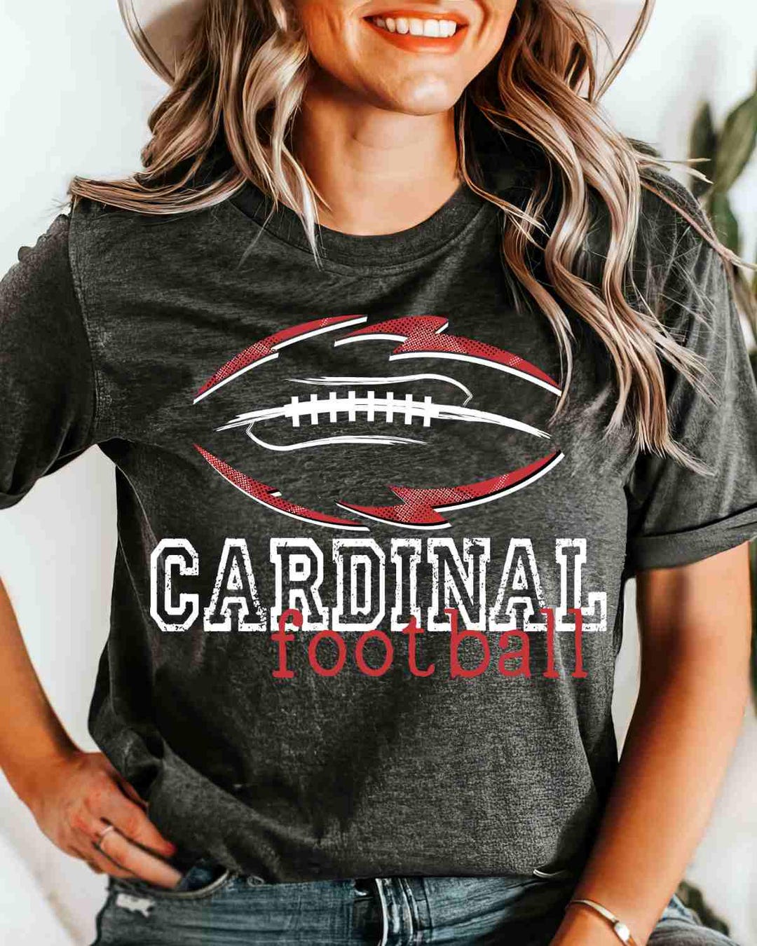 Cardinal Football Shirt Cardinals Shirt School Spirit Shirt Mascot ...