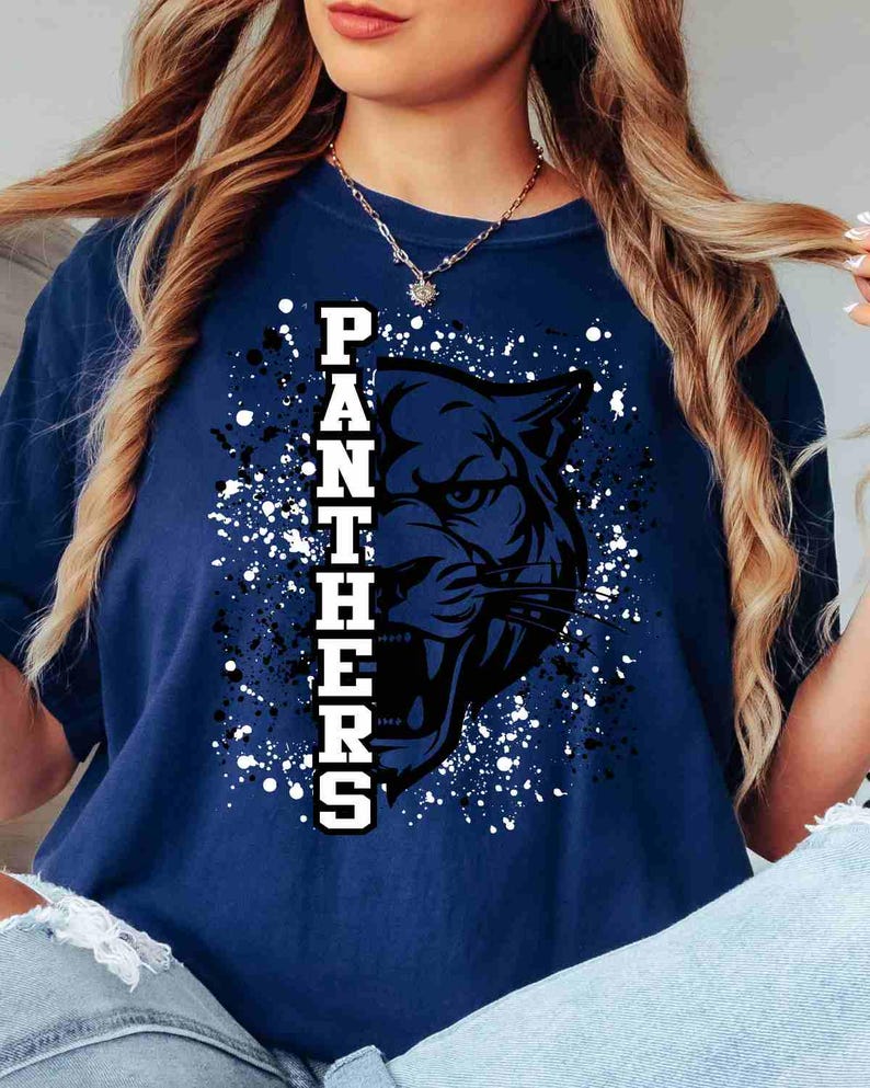 Panthers Shirt Panther Logo Shirt Custom Mascot Shirt School Spirit ...