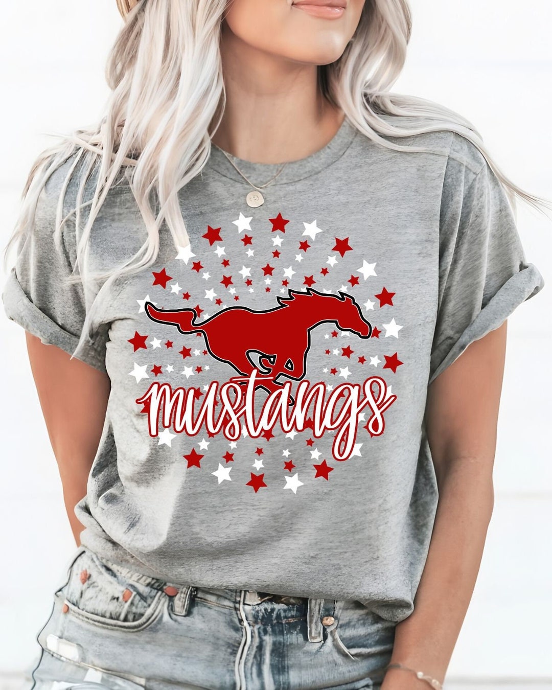 Mustangs Shirt, Custom School Mascot Shirt, School Spirit Shirt, Mascot ...