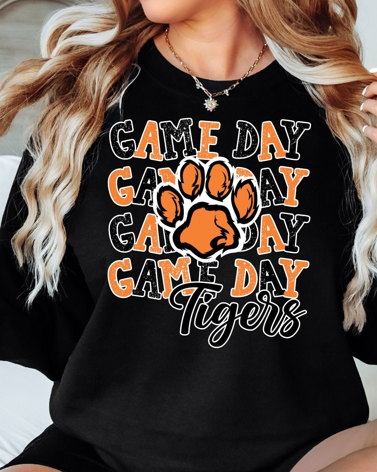 Tiger Football Shirt Game Day Tigers Tshirt Custom Mascot Tee School ...