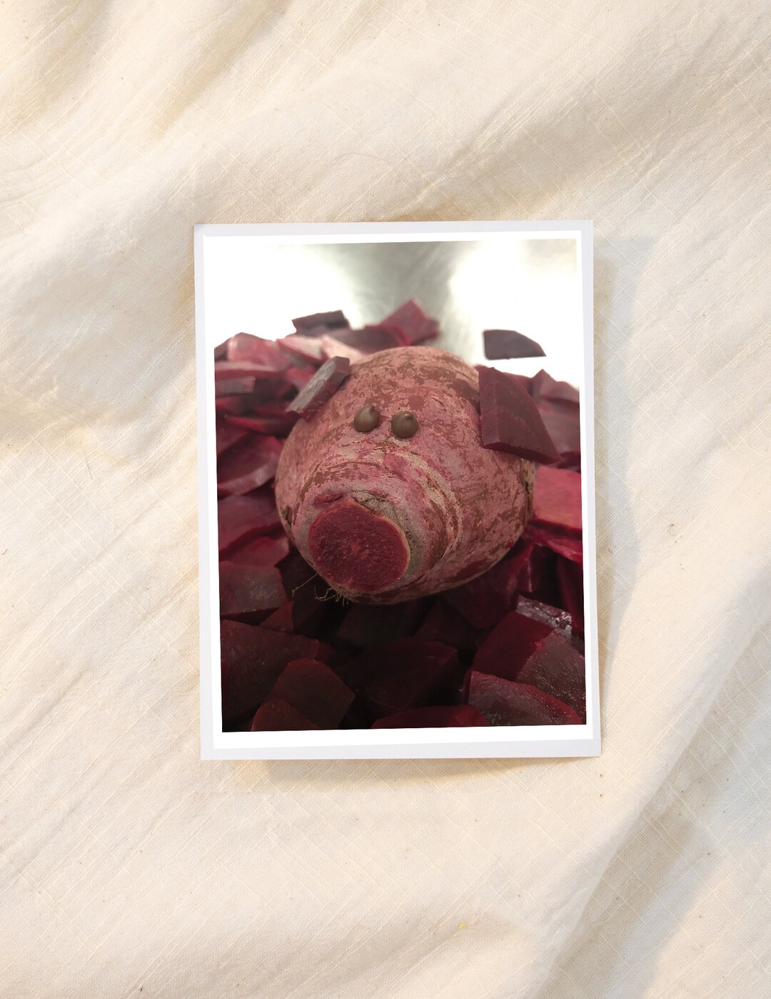 Piggy Beet1 NOTE CARD FOLDOVER - Etsy