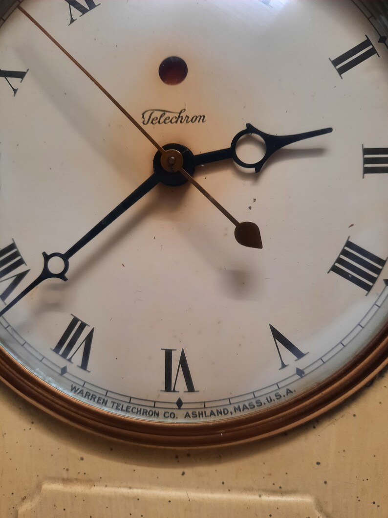 Telechron Knickerbocker Red Dot Wood Mantel Electric Clock WORKS - Etsy