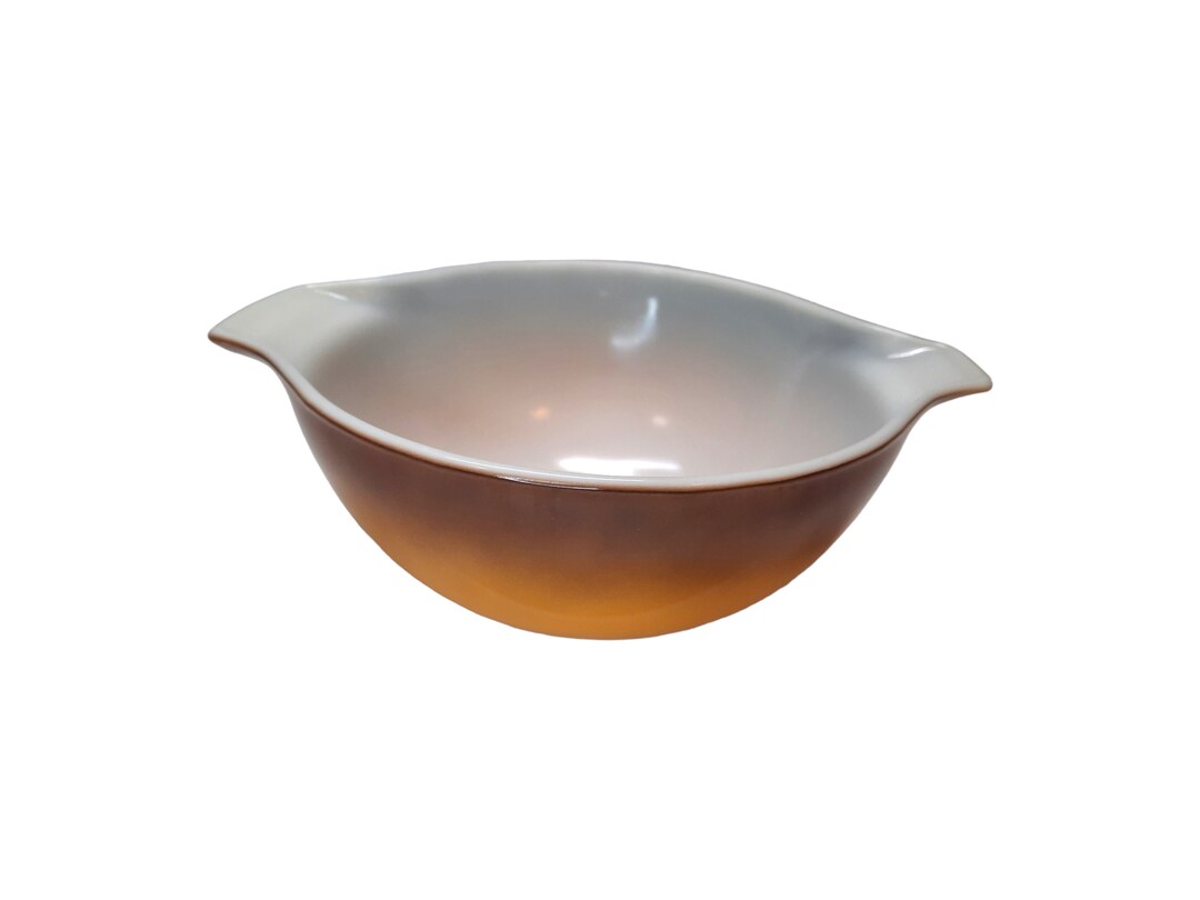Vintage Pyrex Old Orchard Brown 1-1/2" QT. Cinderella Nesting Bowl ...