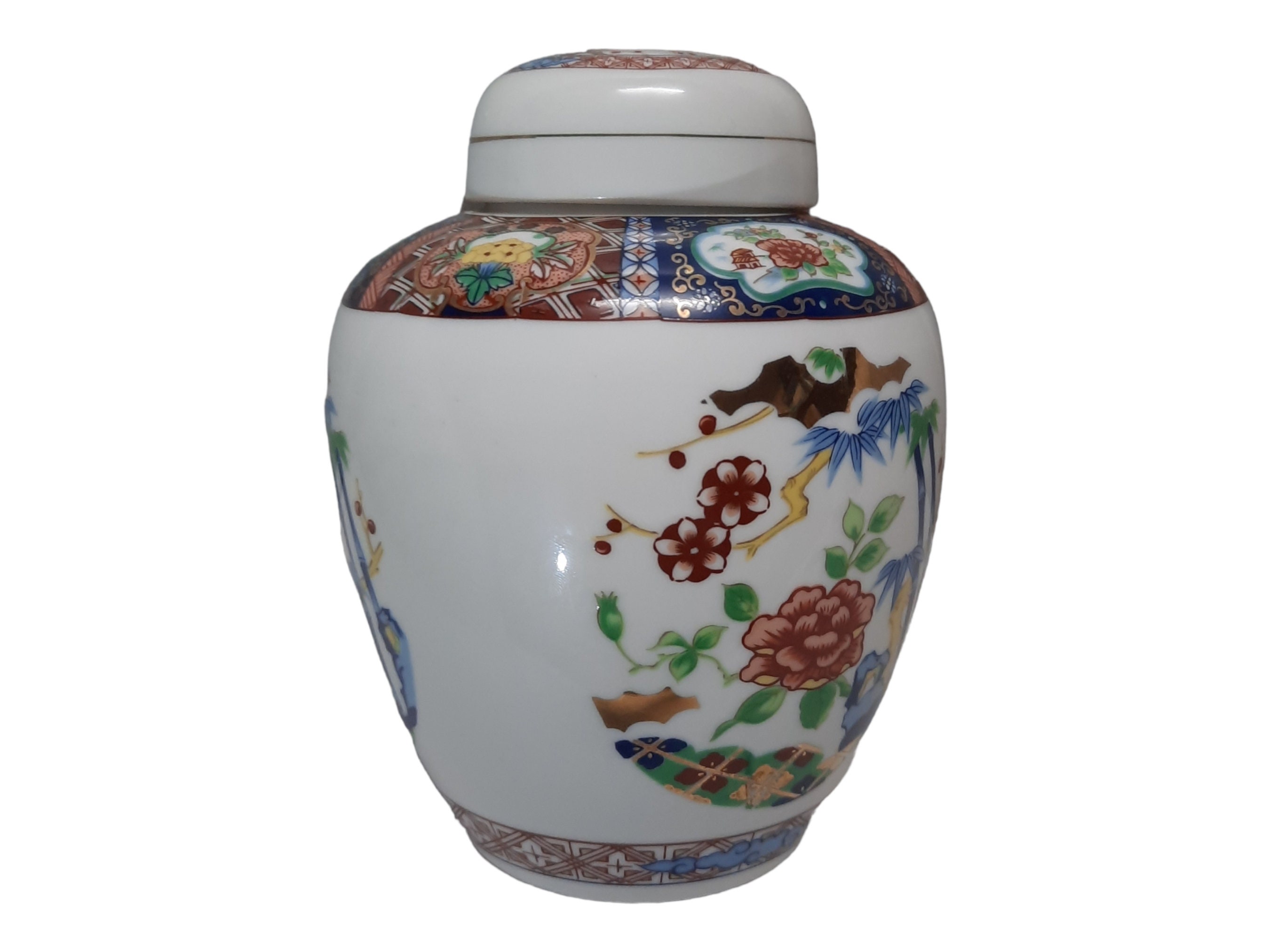 Vintage Japanese Sakura Imari Ware Ginger Jar With Lid - Etsy
