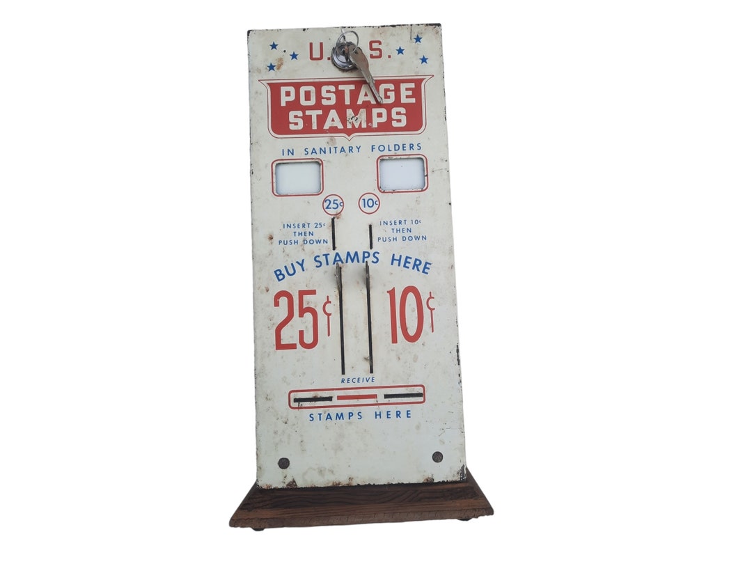 Vintage US Mail Postage Metal Stamp Machine Dispenser - Etsy