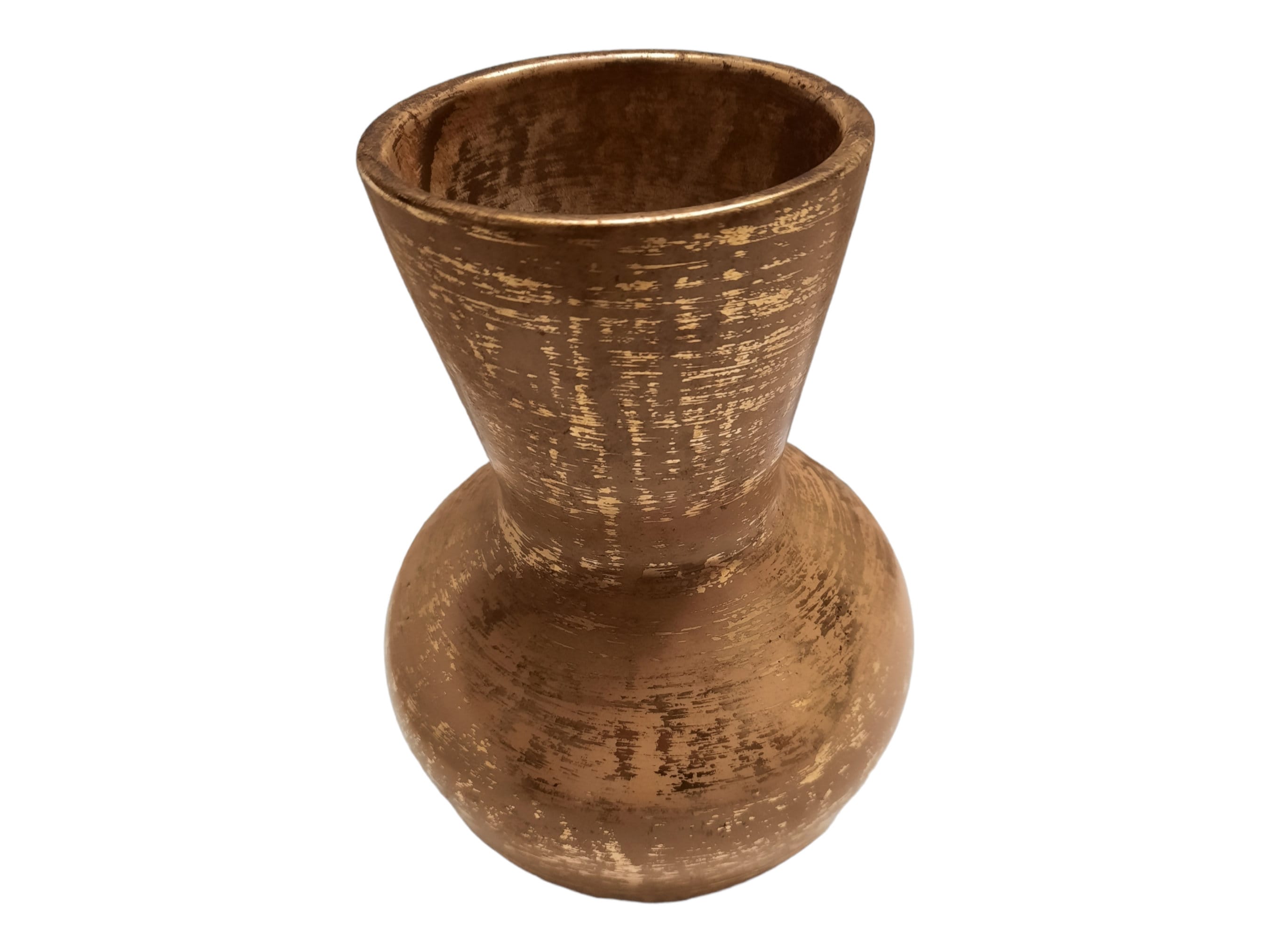 Vintage Stangl Pottery Vase Hand Painted Golden - Etsy